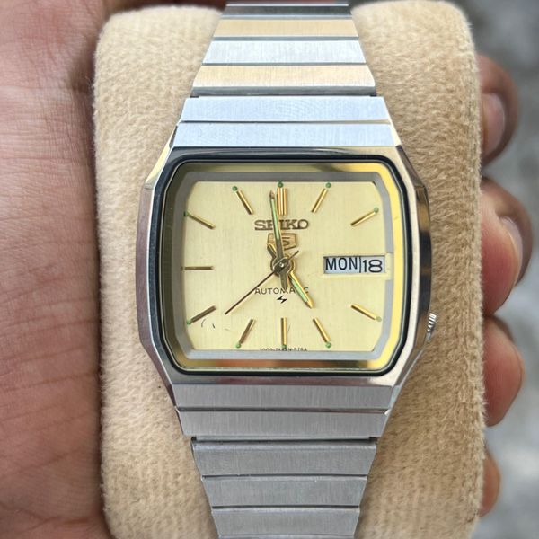 Vintage Seiko 5 Square Mens Automatic Watch Day-Date 6309 | WatchCharts ...