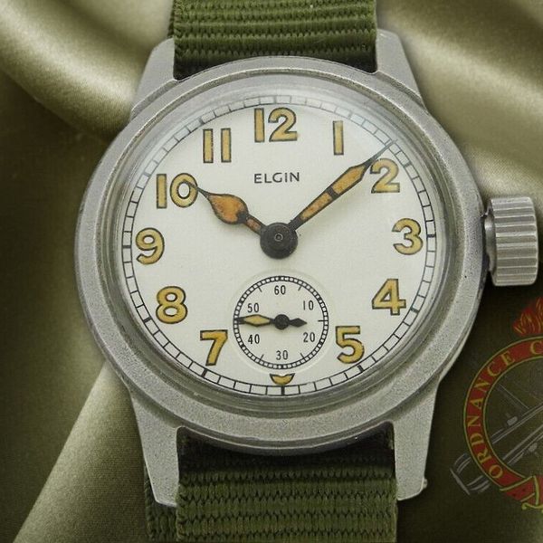 ELGIN US ARMY Military Small Second Cal.554 Manual Vintage Watch 1940 ...