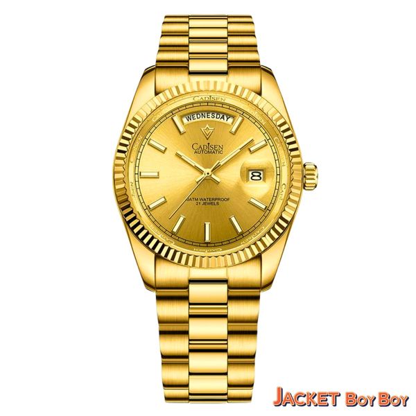 CADISEN C8185 Day-Date 40 Gold Mechanical Men's Watch | WatchCharts Marketplace