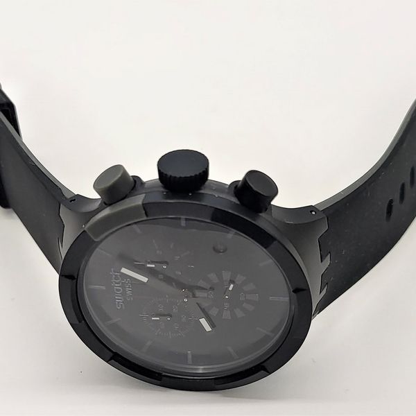 2020 Swatch Big Bold CHRONO - SB02B400 - CHECKPOINT BLACK - Lightly ...