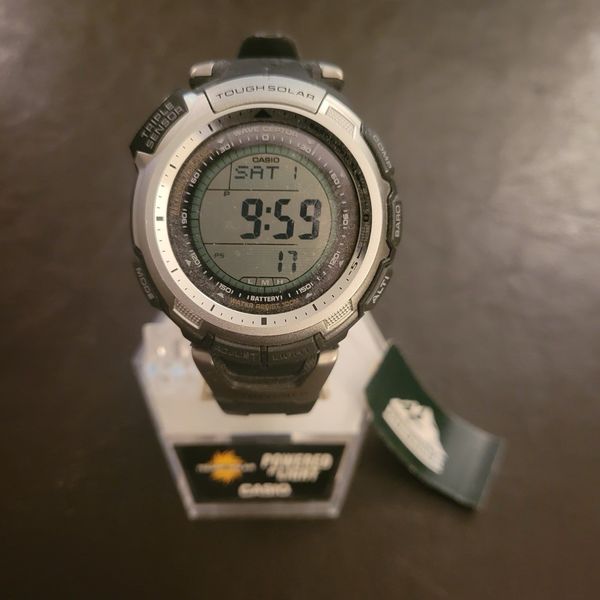 Casio Pathfinder Men PAW-1300 Triple Sensor Tough Solar 44mm Watch with ...