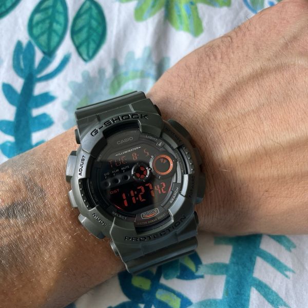 Casio G-Shock 3263 Military Army Digital Chronograph Watch GD-100MS ...