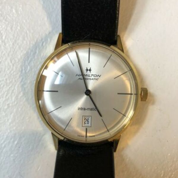 Hamilton Intra-Matic American Classic Gold Men's Watch - H38475751 ...