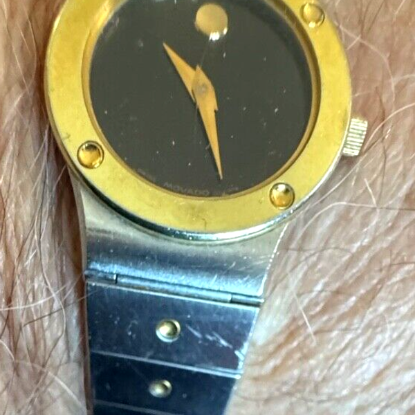 Movado Museum Watch Women 23mm Black Dial Two Tone Round 87-A1-836c New ...