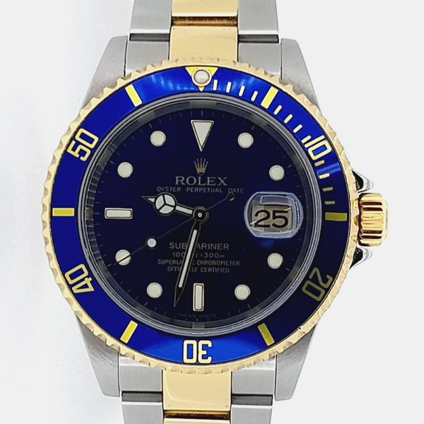 Rolex 40mm Submariner BLUESEY 18ct Gold & Stainless Steel Year 2005 ...