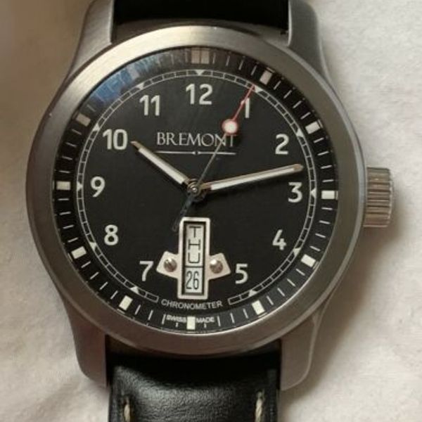 Bremont BC-F1 Black Dial Mens Leather Strap Watch with Box + Paper ...