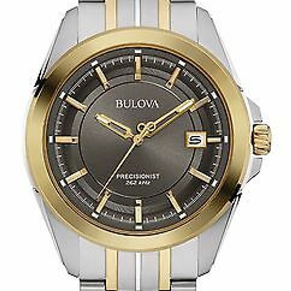 Bulova Precisionist Men's 98B273 UHF Quartz Two-Tone Bracelet 43mm ...