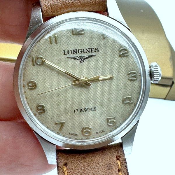 Rare 1943 Vintage Longines WW2 Military Large 38mm Clean Dial Stainless ...