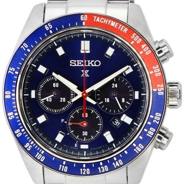 Seiko Prospex Speedtimer Solar Chronograph Watch Blue Dial SSC913 ...