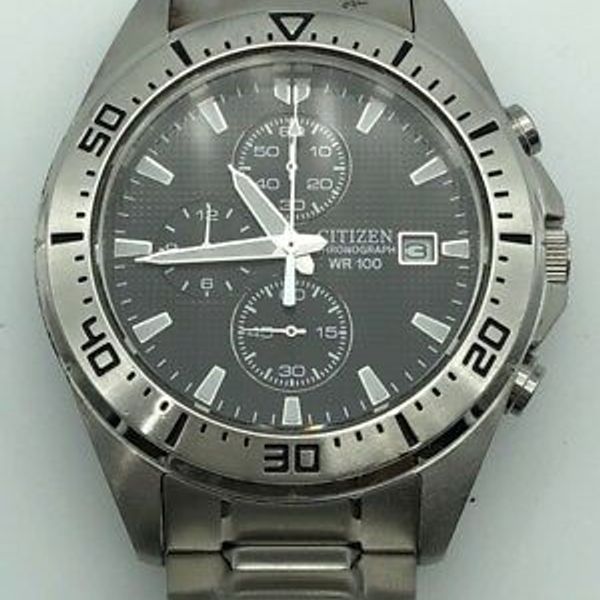 Citizen Watch 0510-S075599 Chronograph Black Dial Stainless Band ...