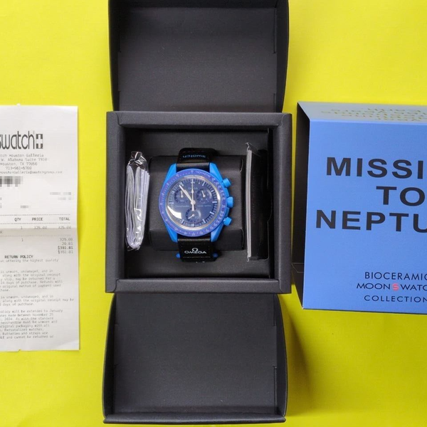 NEW Swatch x Omega Moonswatch Mission To NEPTUNE Watch - w/ box ...
