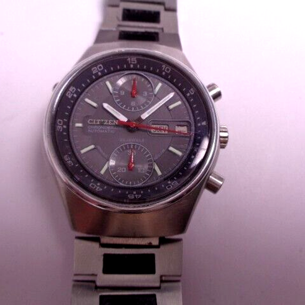 Citizen Chronograph Mens Watch Automatic Gray Dial Side Button ...