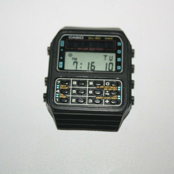 Vintage Casio CL-30 Solar Calculator Watch Module 243 | WatchCharts ...