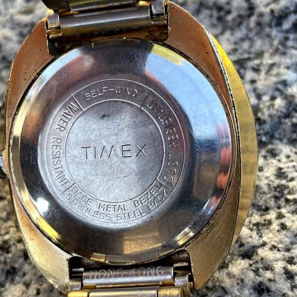 RARE Vintage 1970â s Men's Timex Water Resistant Automatic Running ...