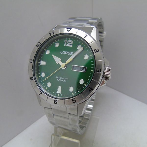LORUS by SEIKO AUTOMATIC WATCH **DAY-DATE** GREEN DIAL *BOX ETC* RRP Â£ ...