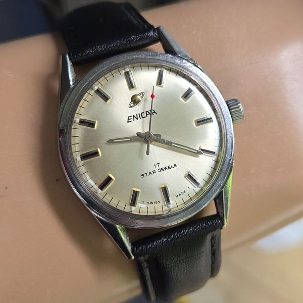 Vintage ENICAR Ocean Pearl men's manual wind watch AR-160 17Jewels swiss 1970s | WatchCharts ...