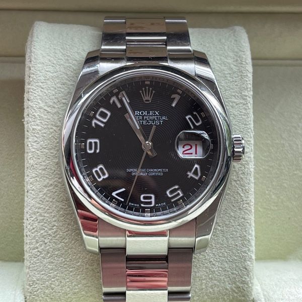 Rolex Datejust 116200 Black Concentric Arabic Dial | WatchCharts ...