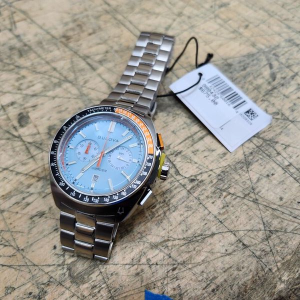Bulova Racer Blue Dial Sapphire Crystal Chronograph Men's Watch - OPEN ...
