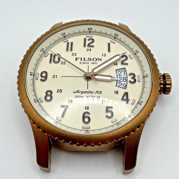 Filson x Shinola Brass Mackinaw Field Watch 38mm, Argonite 705 200M ...
