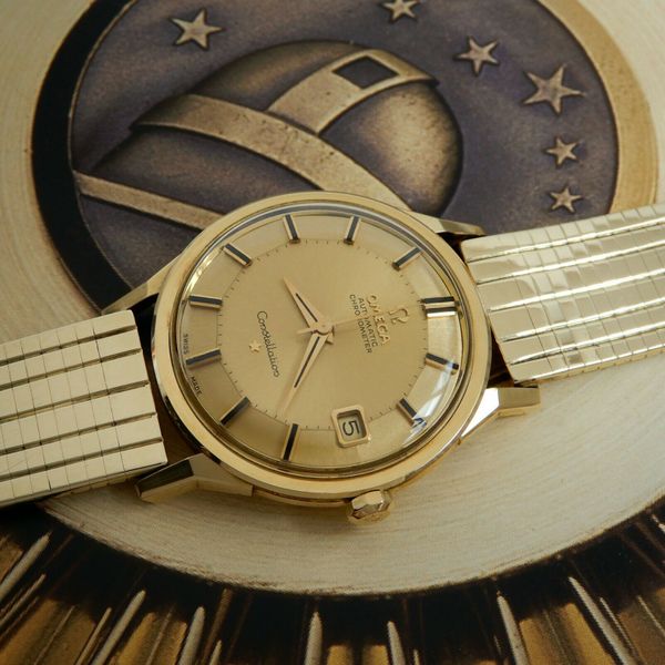 Omega Pie Pan 18k Solid Gold 14902 Grand Constellation Vintage 1962 Cal ...