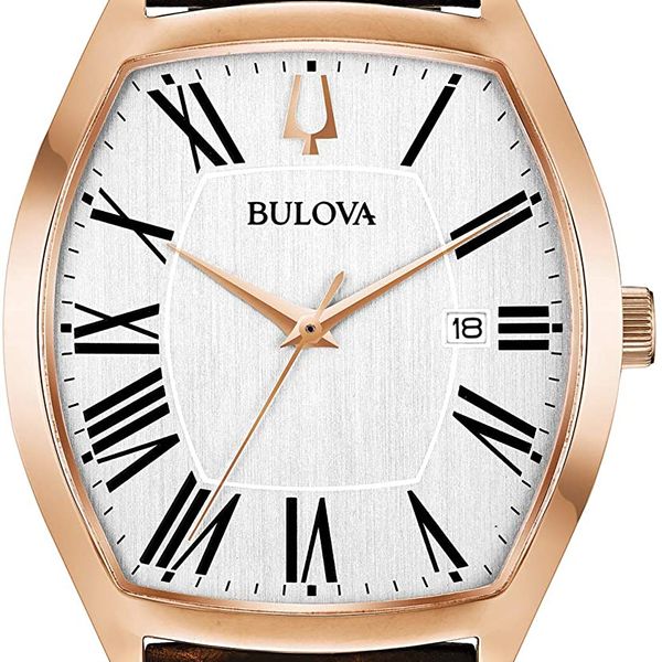 Bulova Bulova tonneau type rose gold dress watch (model: 97B173 ...