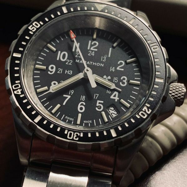 MARATHON MSAR WW194027 MEDICUM DIVERS QUARTZ H3 Tritium Dive Watch ...