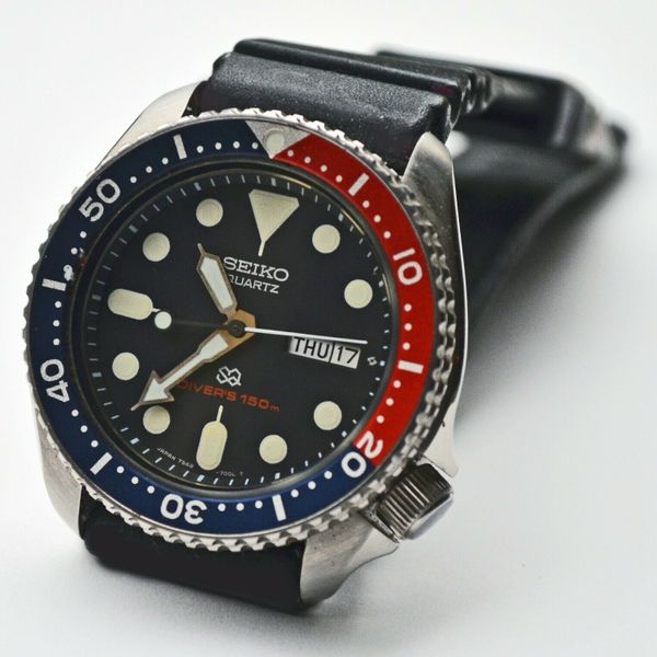 SEIKO PEPSI DIVER'S 150m QUARTZ WATCH #7548-700F, NEW BATT, SN 170769 ...