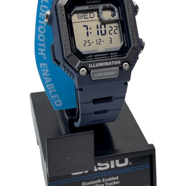 New Casio Digital Step Tracker Bluetooth Enabled Quartz Watch Stop WS ...
