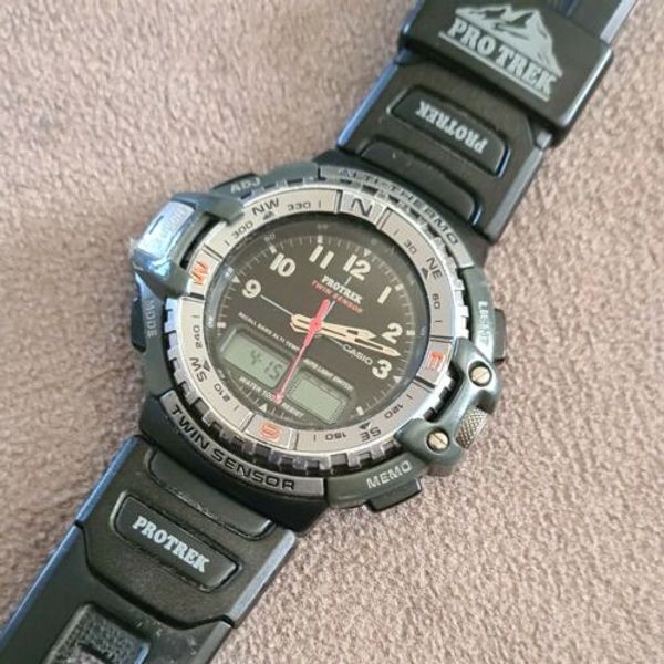 Casio Protrek PRT-70 good condition twin sensor,alti/thermo/baro-meter ...
