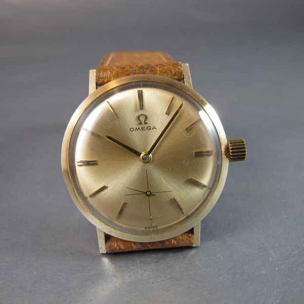 OMEGA 1962 14K SOLID GOLD REF H6550 MENS CALIBER 510 17J WATCH ...