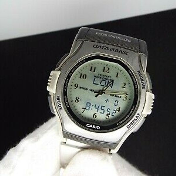 CASIO VINTAGE DIGITAL WATCH DATABANK RADIO CONTROLLED FKT-2000 2331 ...