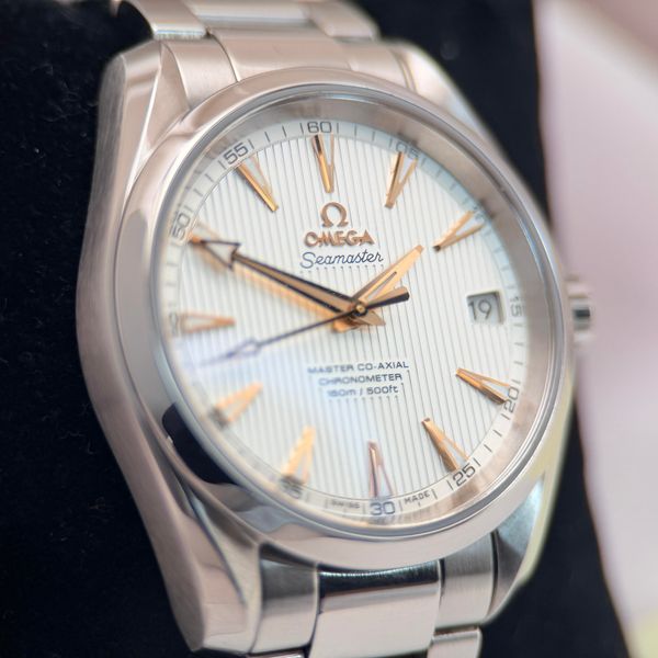 [WTS] Omega Seamaster Aqua Terra |Silver/White teak-pattern dial with ...