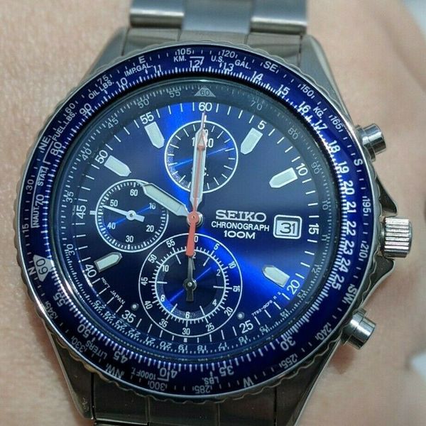 Seiko Flightmaster Pilot Slide Rule Chronograph watch 7T92-0CF0 with ...
