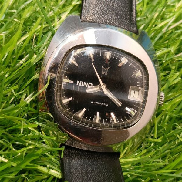 Authentic Nino Swiss Automatic Men's Black Dial Date Mint N-209 ...