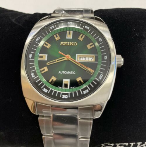 SEIKO Recraft Green Dial Stainless Steel Automatic Men's Watch SNKM97 ...