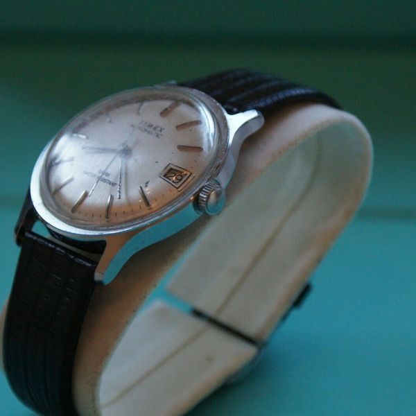 VINTAGE TIMEX AUTOMATIC NEW BAND FULLY FUNCTIONAL V-CONIC MOVEMENT ...