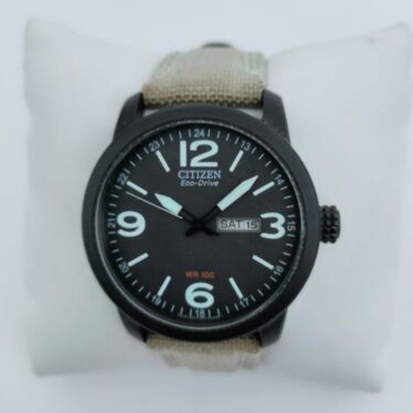 Citizen Eco-Drive Men's Military Style Black Dial Watch BM8476-23E ...
