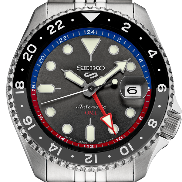 New Seiko 5 Sports SKX GMT U.S. Special Creation Black Dial Men's Watch ...