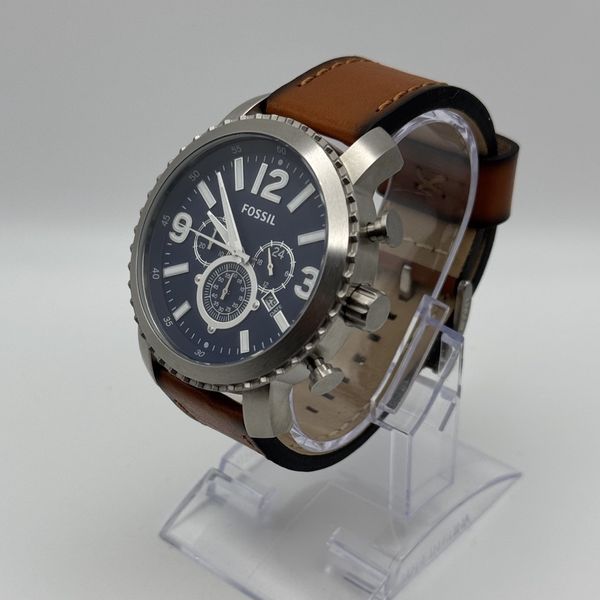 Fossil BQ-2126 Chronograph Analog Quartz Blue Dial Men's Wrist Watch ...