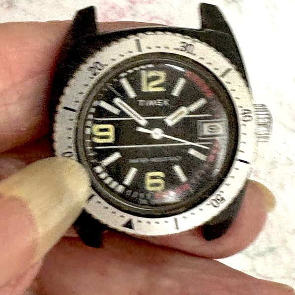 Timex Black Max Watch W/ Tachometer Secondhand Bezel Vtg. 70-80â s ...