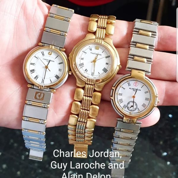 Charles JOURDAN, guy Laroche and alain delon quartz watch. Old school ...