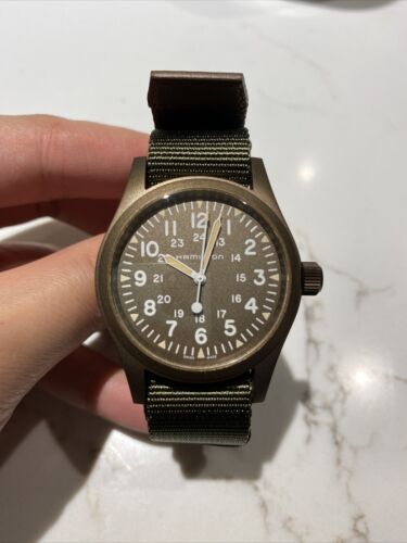 Hamilton Khaki Field Mechanical H69449961 - Earth PVD, olive NATO ...