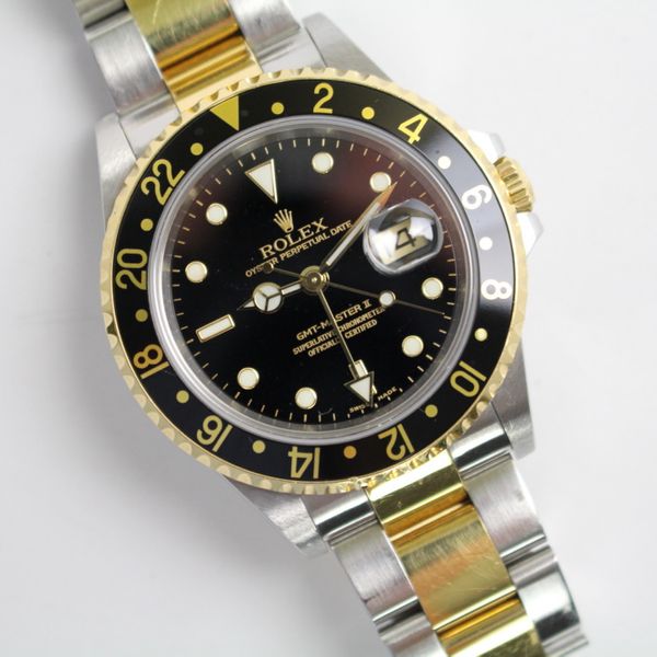 FS: 2005 Rolex GMT-Master II 16713 18K/SS Full Set D Serial ...