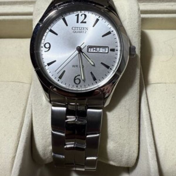 Citizen Men's Day Date Quartz Stainless Steel Watch New Battery Wr50 ...