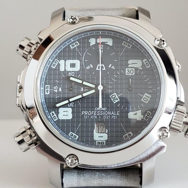 Anonimo Professionale Chrono mod 6002, blue waffle dial + metal ...