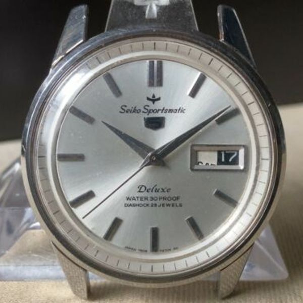 Vintage SEIKO Automatic Watch/ SPORTSMATIC Deluxe 7606-7971 23J SS 1964 | WatchCharts Marketplace