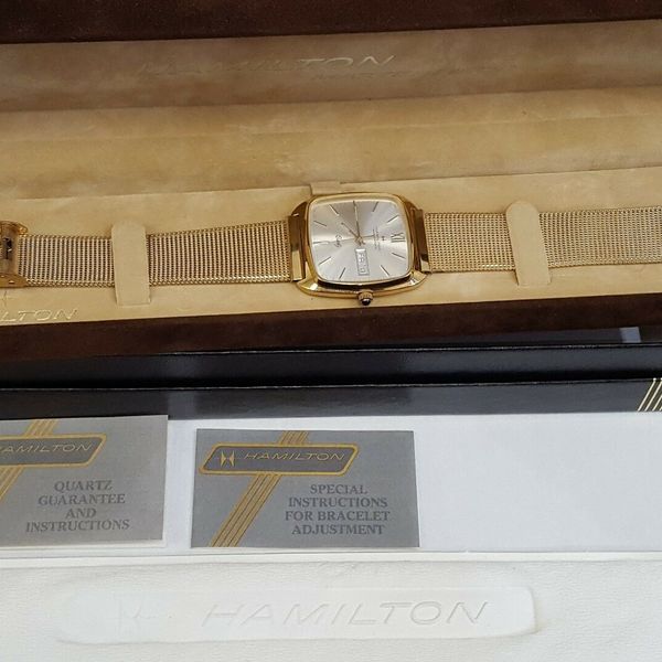 Vintage Hamilton Masterpiece Watch Gold-Tone over SS Complete w ...