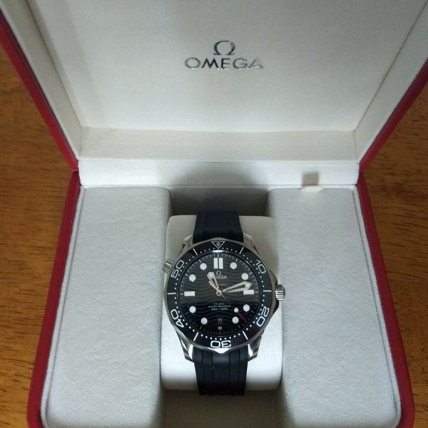 Omega Seamaster Diver 300M Black/Black Rubber Strap (2018) NEW ...