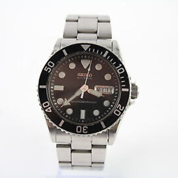 Mens Seiko SKX031 Black Diver Watch 7S26-0040 Automatic Working ...