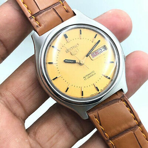 VINTAGE MEN'S SEIKO 5 7009-8810 D/D 37MM AUTOMATIC JAPAN MADE WRIST ...